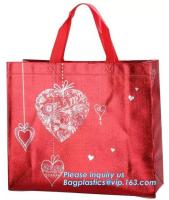 China Chinese suppliers custom printed shopping portable hand non woven bag with print logo, 100% biodegradable laminated non for sale