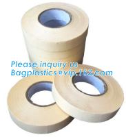 China Crepe paper tape masking film, Pre-folded Plastic Film Reel, Pre-taped Plastic bulk roll, hot sale car paint window pr for sale