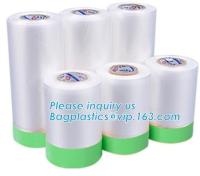 China China supplier plastic PE disposable table cloth cover,  Drop film roll with high temperature resistance masking, tape for sale
