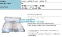 China auto polyurethane masking plastic for painting 4*300m, Tape plastic auto paint masking protection film for cars, bagplasti for sale