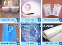 China auto polyurethane masking plastic for painting 4*300m, Tape plastic auto paint masking protection film for cars, bagplasti for sale