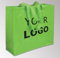 China Promotional logo printed cheap reusable black pp woven shopping custom bags, PP Woven Bag Laminated Non Woven Shopping B for sale