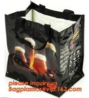 China Qualified Black and White Custom Printing Recyclable PP fabric Woven Shopping Bag, textile fabric woven polyprolylene sa for sale