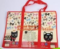 China Color Printed PP Woven Carrying Shopping/Grocery Tote Bag,promotional tote laminated pp non woven gift bag fashion handb for sale