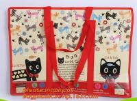 China Color Printed PP Woven Carrying Shopping/Grocery Tote Bag,promotional tote laminated pp non woven gift bag fashion handb for sale