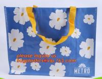 China Recycle Ecological Custom Food Packing Ultrasonic polyprolylene Woven Tote Bags, handles promotional shopping bags avail for sale