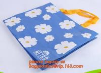 China Recycle Ecological Custom Food Packing Ultrasonic polyprolylene Woven Tote Bags, handles promotional shopping bags avail for sale