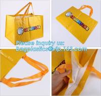 China Fashion WaterProof PP Woven Laminated Handle Shopping Bag,fashion laminated reusable pp woven big shopping woven bag for sale