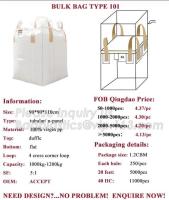 China Type A polypropylene fibc big bag recycle jumbo super big bags 1500 fabric woven bulk fertilizer pe liner pp jumbo bags for sale