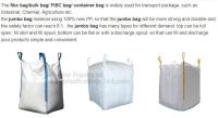 China China Factory price 100% new material 1 ton 1.5 ton PP bulk bag woven big bag jumbo bags FIBC,polypropylene pp woven bul for sale