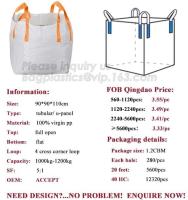 China high quality recycling 1.5 ton pp woven big bulk bag for agricultural product,Polypropylene woven big bag / FIBC bulk ba for sale