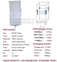 China 1000 kg Big Packing pp woven jumbo bag packing bags,100% virgin polypropylene woven big bag jumbo bag for chemical, pack for sale