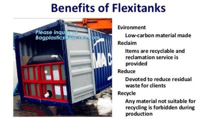 China bulk liquid flexitank for oil/drinking water,1000L Cubic Type Liner Bag Flexitank for Emulsion Detergents Transport for sale