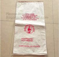 China pp woven bag supplier BOPP laminated waterproof plastic transparent 10kg/25kg/30kg/50kg packing rice bag, BAGPLASTICS, P for sale