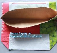 China 50kg 25kg 20kg capacity kraft paper laminated pp woven bag with inner paper bag food,industries use bag Kraft paper PP w for sale