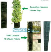 China folding retain moisture, indoor outdoor high quality hanging flower bags,4 Pockets Permeable Non-woven fabric 26x65cmx1m for sale