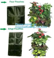China folding retain moisture, indoor outdoor high quality hanging flower bags,4 Pockets Permeable Non-woven fabric 26x65cmx1m for sale