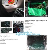 China customized waterproof green pe car protector,environmental firendly, car boot liner, reusable, durable,economical,sample for sale