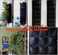 China hanging plant bags felt wall planter garden felt grow bag,Pockets Vertical recycle felt fabric hanging garden planter ba for sale