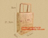 China wholefoods flour/sugar tea/coffee paper bakery take out bag white brown kraft wax coated bag pe coated bag central strip for sale