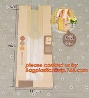 China China supplier promotional custom coated bread/sandwich paper kraft bag with clear window,brown kraft paper bakery bread for sale