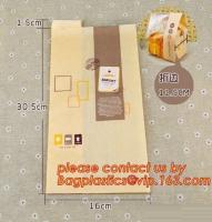 China China supplier promotional custom coated bread/sandwich paper kraft bag with clear window,brown kraft paper bakery bread for sale