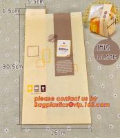 China China supplier promotional custom coated bread/sandwich paper kraft bag with clear window,brown kraft paper bakery bread for sale