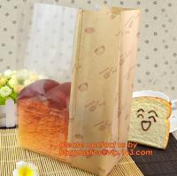 China China supplier promotional custom coated bread/sandwich paper kraft bag with clear window,brown kraft paper bakery bread for sale
