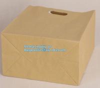 China Durable Flat Bottom Bread Paper Bag Brown Kraft Paper Bag Bread Packaging Bag,cookies pouches / beautiful snack food pac for sale