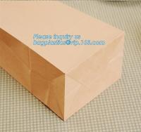 China Custom bakery paper bag / Food grade bread packaging bags, white or brown craft paper bag,greaseproof kebab sandwich bre for sale