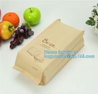 China China factory custom printed paper bread bags,Food grade custom made kraft paper stick bread bags with window, limited for sale