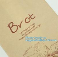 China China factory custom printed paper bread bags,Food grade custom made kraft paper stick bread bags with window, limited for sale