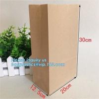 China toast bread bag candy dessert biscuit bag food grade kraft paper bag,food grade brown kraft bread paper bag, COMPANY PAC for sale