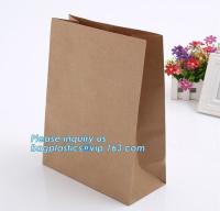 China nature brown Kraft bread packaging paper bags,Brand paper bag machine making paper bag paper bread bag, BAGPLASTICS, LTD for sale