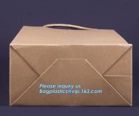 China Food Grade Bread Packaging Disposable Kraft Paper Bag,handle Stand up pouch kraft bags zip paper packaging bags for food for sale