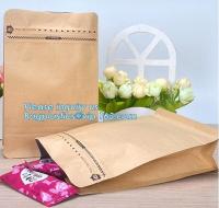 China OEM Factory food grade white kraft paper bread bag for restaurant oil proof popcorn Packaging bag,paper bags with flat h for sale