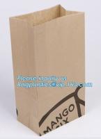 China paper bags with flat handle,cement packaging paper bags , strong brown paper bags,Take out brown kraft paper bread bag f for sale