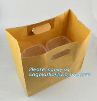 China Sandwich Toast Bread Packing Bags,Personalized Baking Food Bread Packaging Disposable Kraft Paper Bag With Logo Print Fo for sale