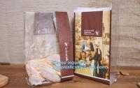 China Recyclable sandwich bread food packaging brown paper bag custom kraft pastry paper bag，kraft paper bread bag with window for sale