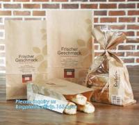 China Beautiful printing Food grade package bread takeout Brown Kraft Paper Bag for bakery retail,Best quality food grade cust for sale