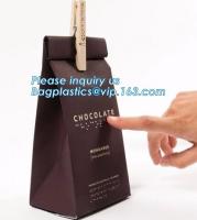 China ECO Friendly Bread Paper Bag/Snack Food Packaging/Brown Kraft Paper Bags,Print Logo Cloth Foods Bread Packaging Brown Kr for sale