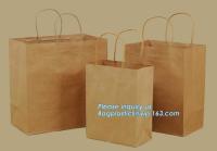 China Custom printed kraft paper bags food grade with window bread packaging paper bags,Custom kraft breakfast pastry packagin for sale