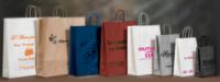 China Wholesale Luxury Handmade Creative Elegant Custom Tote Carrier Shopping Packaging Paper Gift Bag,logo printed brown pape for sale