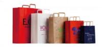 China Wholesale Luxury Handmade Creative Elegant Custom Tote Carrier Shopping Packaging Paper Gift Bag,logo printed brown pape for sale