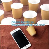 China Custom made take away biodegradable PLA coffee disposable paper cups,Fully stocked biodegradable ripple paper cup PACKAG for sale