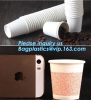 China Custom made take away biodegradable PLA coffee disposable paper cups,Fully stocked biodegradable ripple paper cup PACKAG for sale