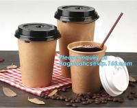China Custom logo printed disposable double wall hot bamboo coffee paper cup with lid,Biodegradable take away double wall coff for sale