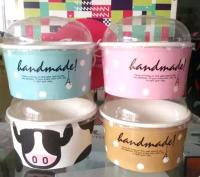China Eco-friendly icecream cup_Food Grade Eco-friendly icecream cup_Wholesale custom flexo printed paper cup bagease package for sale