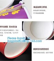 China A series of custom logo printed double PE coated icecream paper cup with lid from Wuhan manufacturer bagplastics bagease for sale