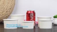 China Disposable paper hot soup cup with paper flat lid,microwaveable deli container disposable plastic hot soup cups bagease for sale